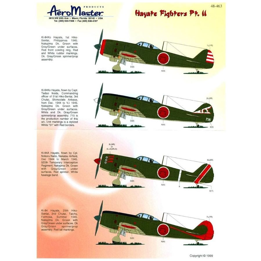 Aeromaster [AM48-463] Hayate Fighters - Part 2, 1/48 – Model Matters