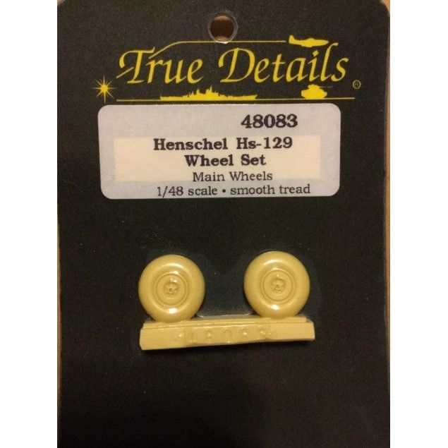 True Details [48083] Henschel Hs-129 main wheel set, 1/48 – Model Matters