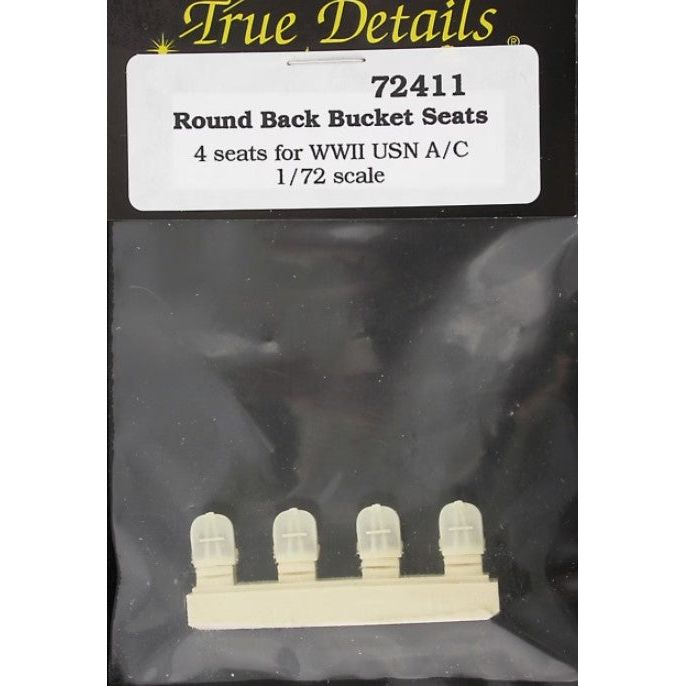 True Details [72411] USN aircraft round back bucket seats (4), 1/72 ...