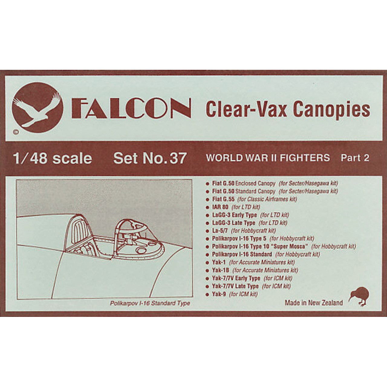 Falcon [Set No.37] WWII fighter canopies Pt.2, 1/48 – Model Matters