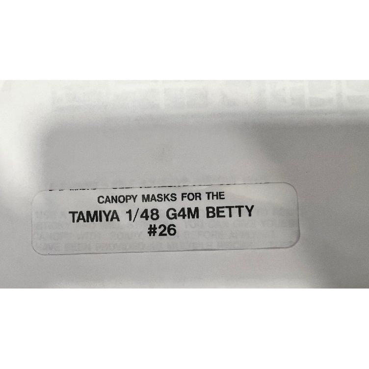 EZ Mask [#26] G4M Betty canopy masks, 1/48 – Model Matters
