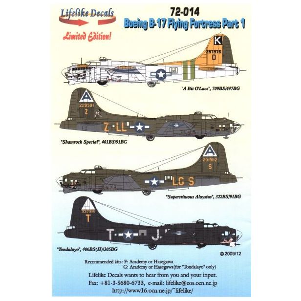 Lifelike [LL72-014] B-17 Flying Fortress - part 1, 1/72 ↨ – Model Matters