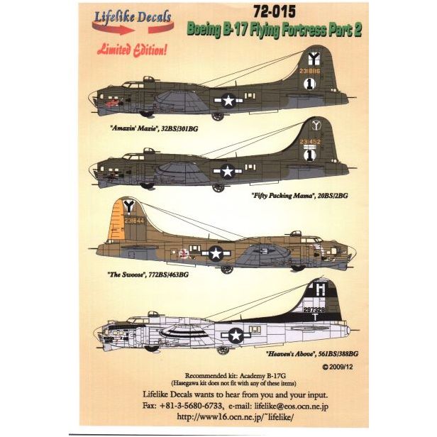 Lifelike [LL72-015] B-17 Flying Fortress - part 2, 1/72 ↨ – Model Matters
