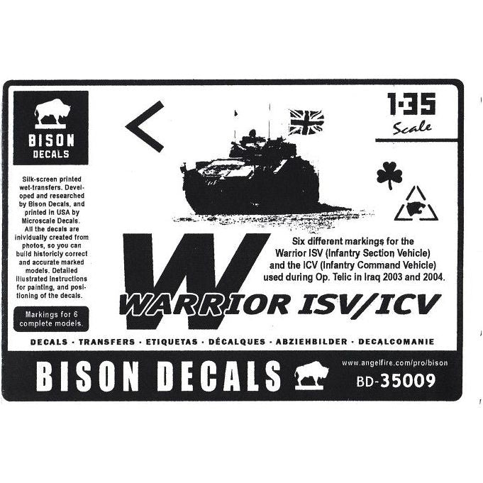 Bison Decals [BD35009] Warrior ISV/ICV, Operation Telic, Iraq 2003/200 ...