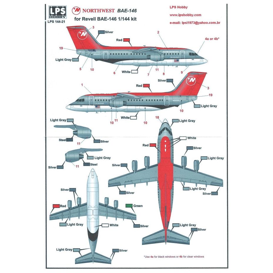 LPS Hobby [LPS144-21] Northwest BEA-146 (for Revell), 1/144 – Model Matters