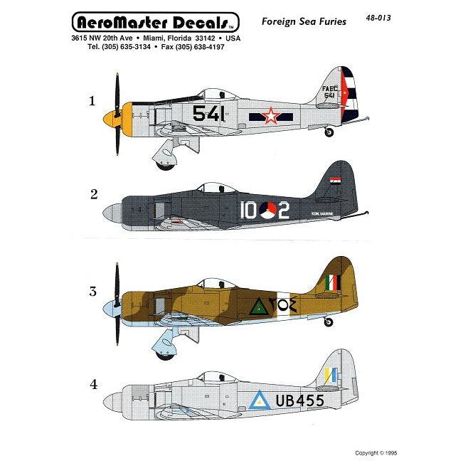Aeromaster [AM48-013] Foreign Sea Furies, 1/48 – Model Matters
