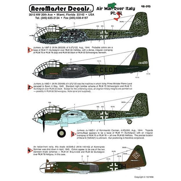 Aeromaster [AM48-295] Air War Over Italy, part III, 1/48 – Model Matters