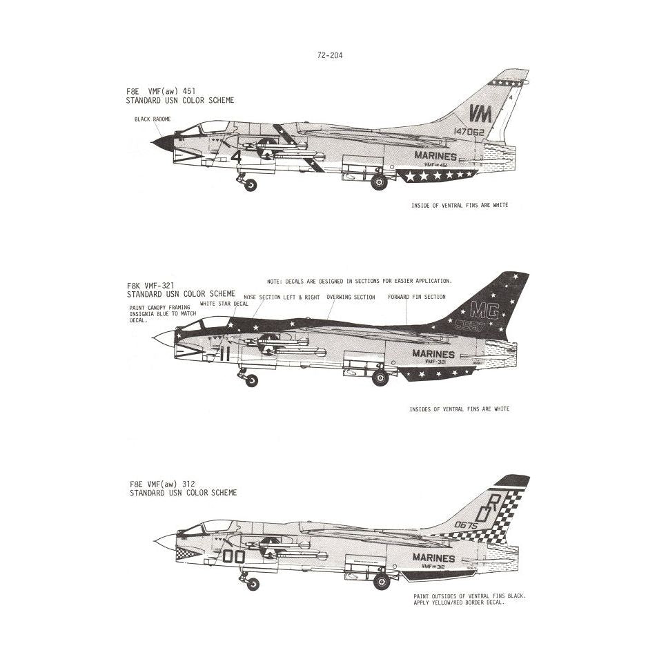 Superscale [MD72-204] USMC F-8 Crusader: VMF(AW)-451, VMF-321, VMF(AW ...