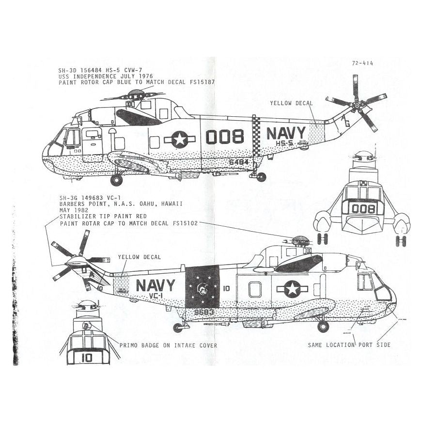 Superscale [MD72-414] Sikorsky Seakings: SH3D & SH-3G, 1/72 – Model Matters