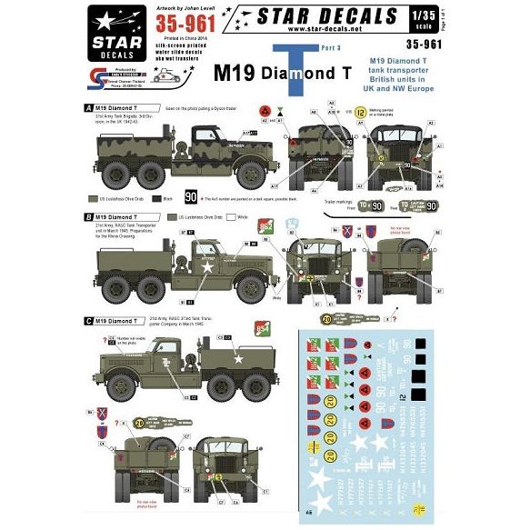 Star [35-961], M19 Diamond T tank transporter - NW Europe, 1/35 – Model ...